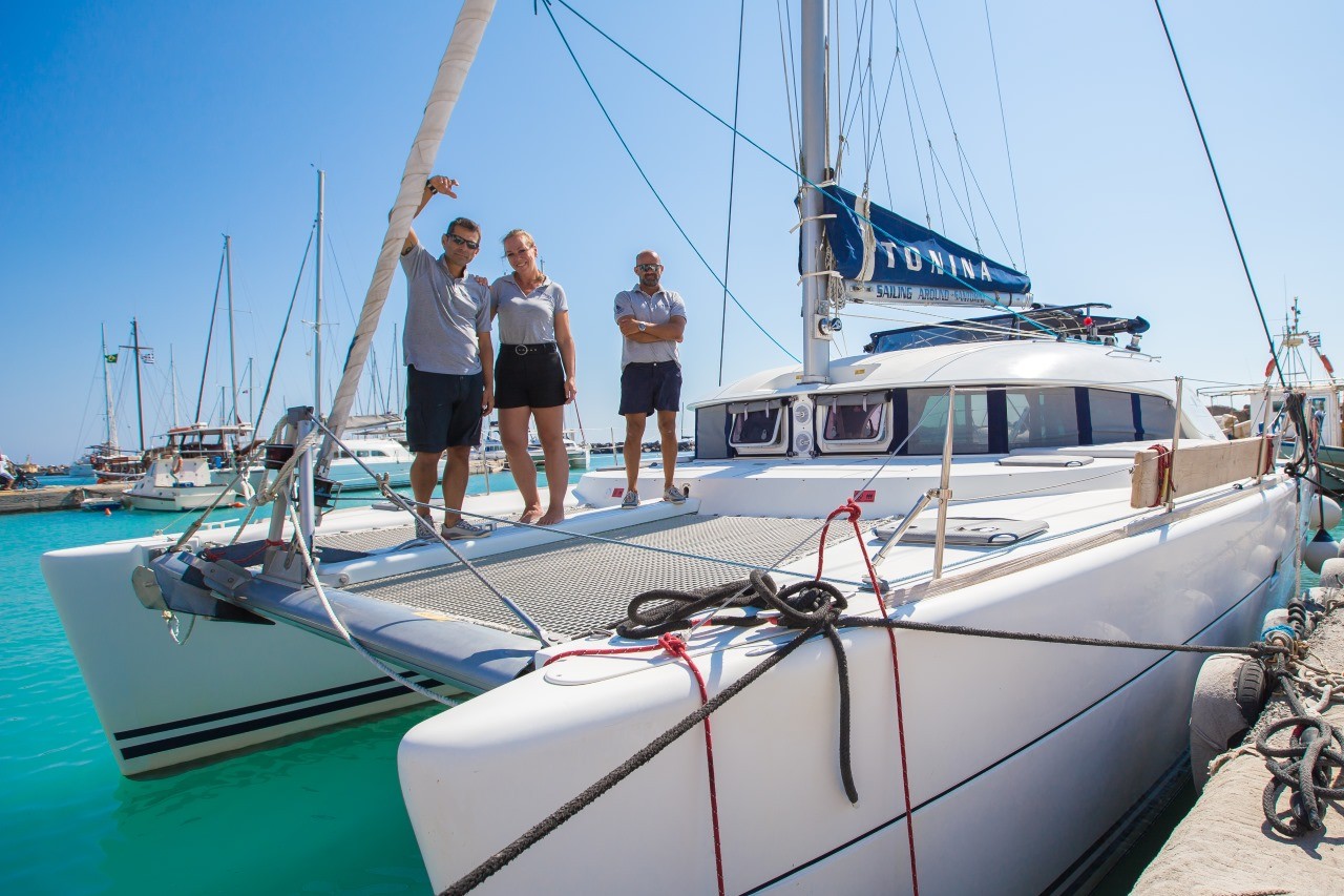 Santorini Catamaran Crew | Sail Away