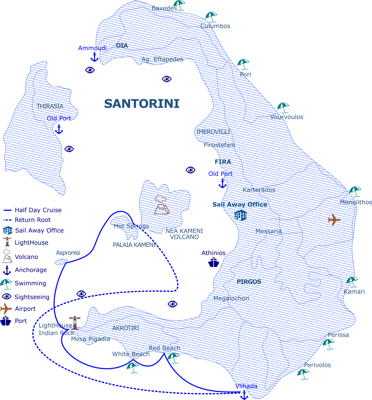 catamaran-private-cruise-half-day-map | Sail Away